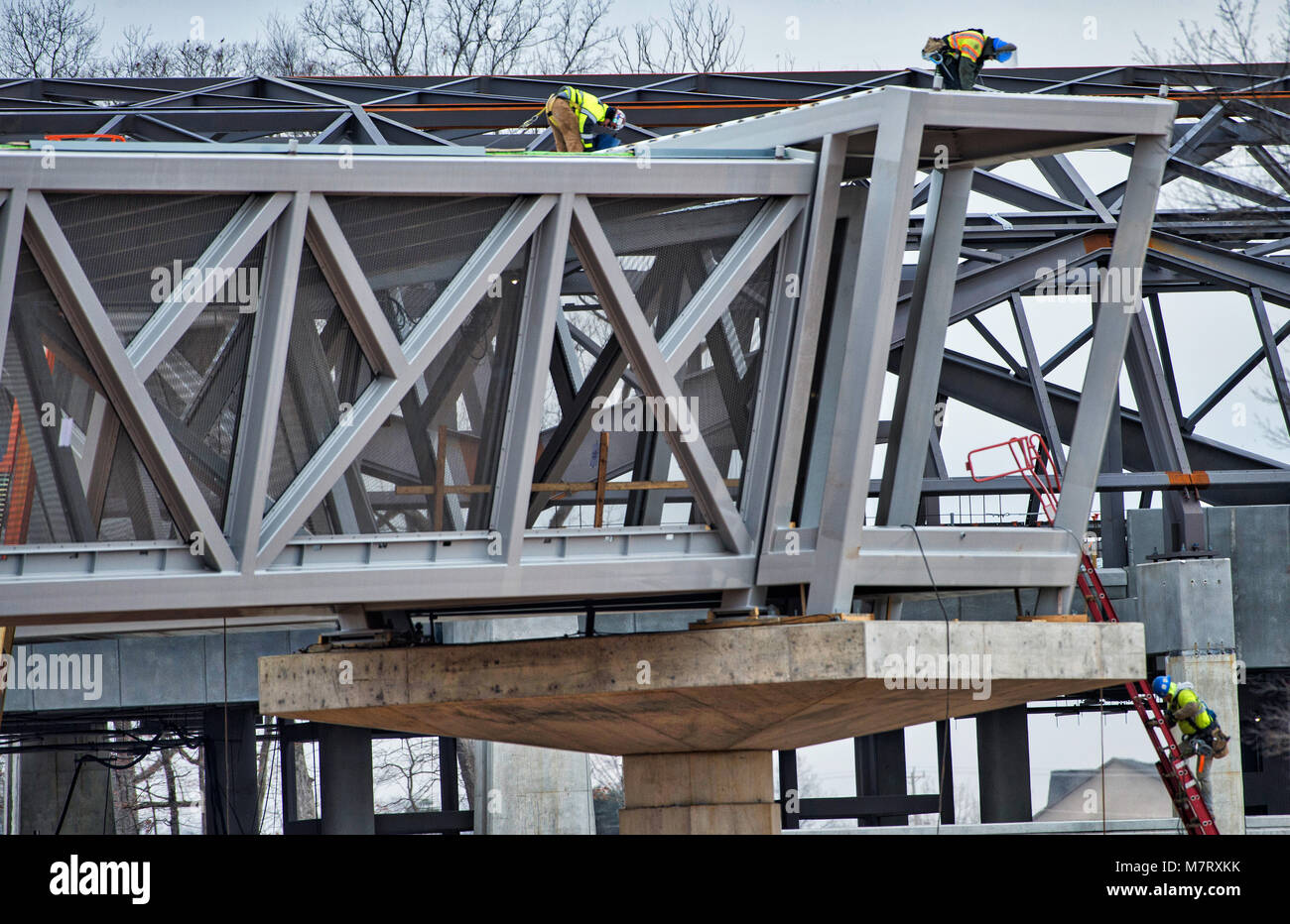 UNITED STATES: March 12, 2018: Construction is well under way on the ...