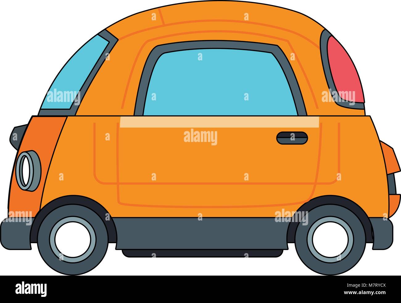 Funny small car cartoon vector illustration graphic design Stock Vector ...