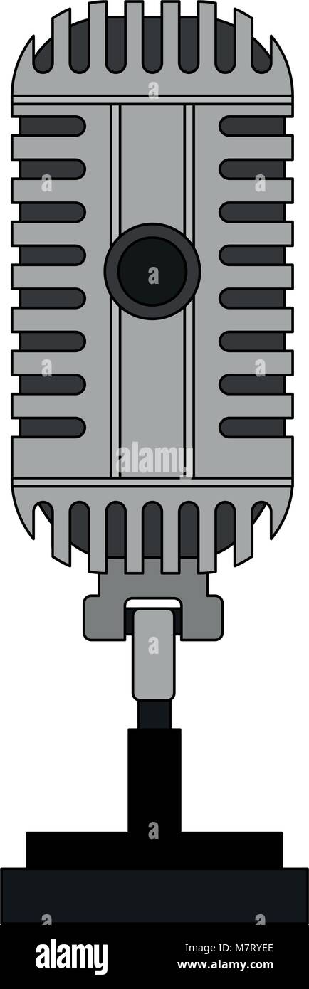Vintage microphone isolated vector illustration graphic design Stock ...