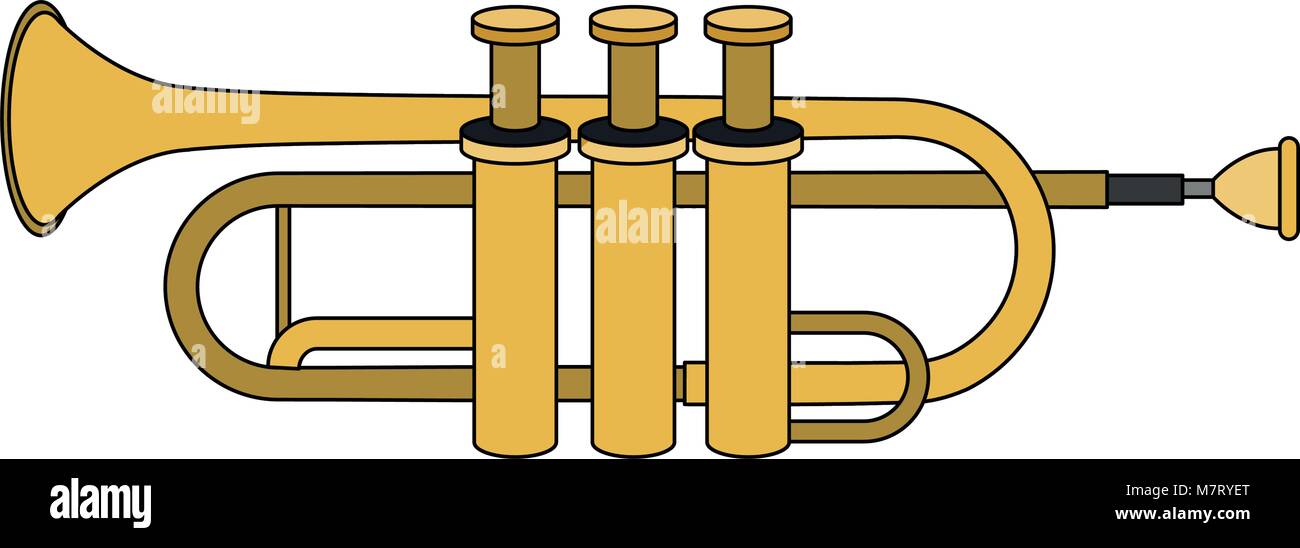 Trumpet music instrument vector illustration graphic design Stock ...