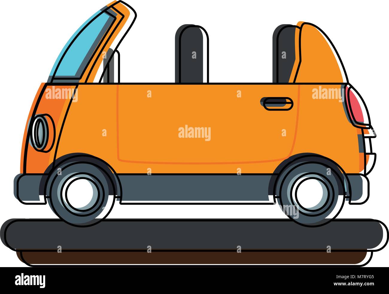 Funny small car cartoon Stock Vector Image & Art - Alamy
