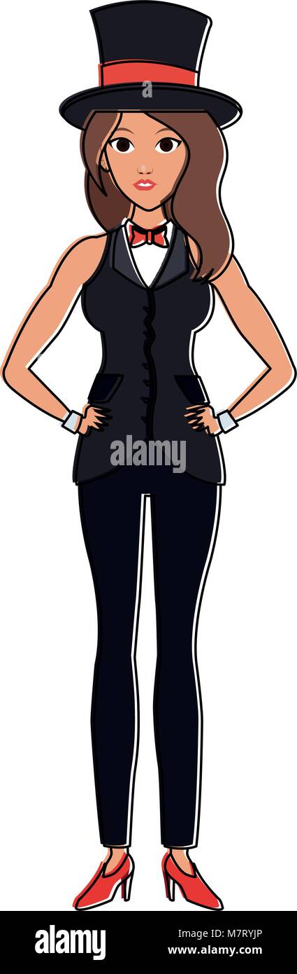 Woman magician costume cartoon Stock Vector Image & Art - Alamy