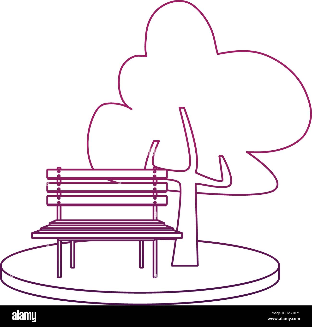 Iron bench park Stock Vector Images - Alamy