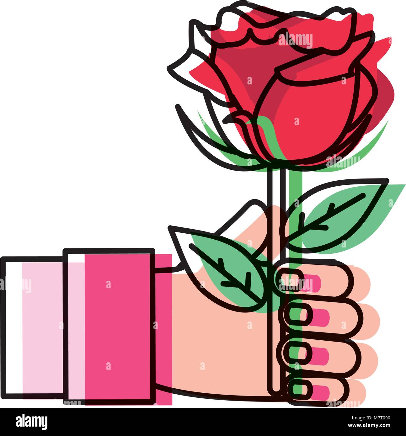 moved color woman hand with Stock Vector Image & Art - Alamy