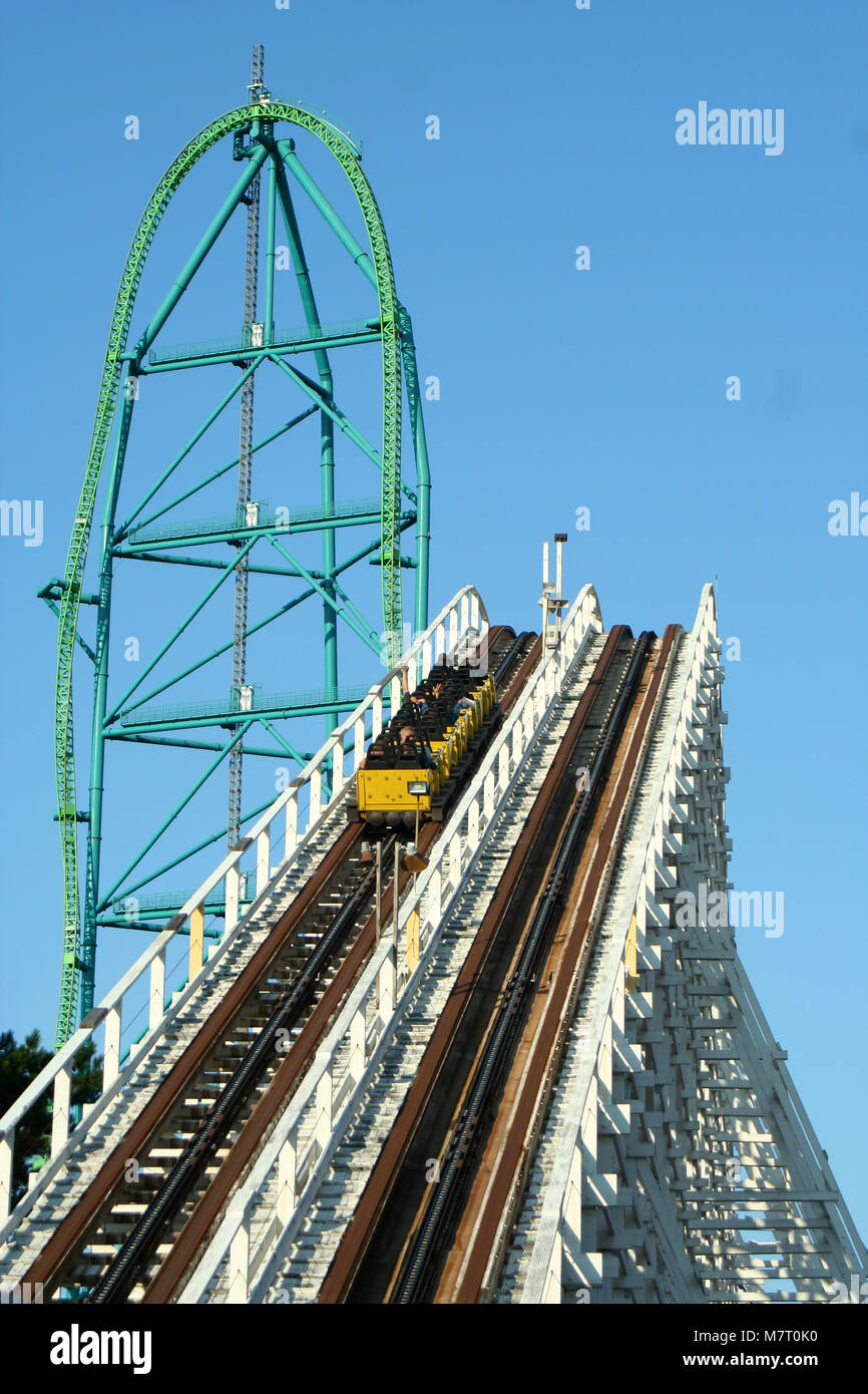 Two roller coasters hi-res stock photography and images - Alamy