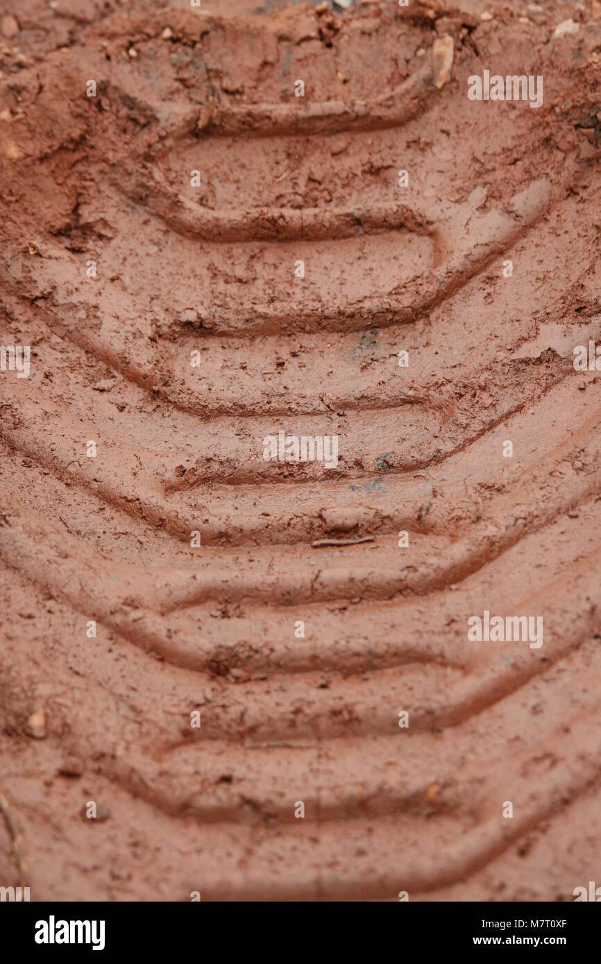 Tractor Tire treads in the mud Stock Photo - Alamy
