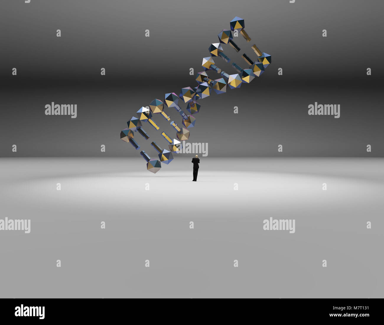 Surrounded by DNA, Life Goals, Faced Encounters Stock Photo - Alamy