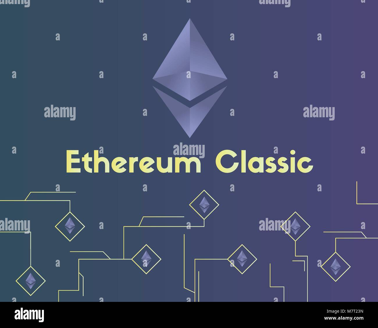 Ethereum Classic blockchain circuit background Stock Vector Image & Art ...