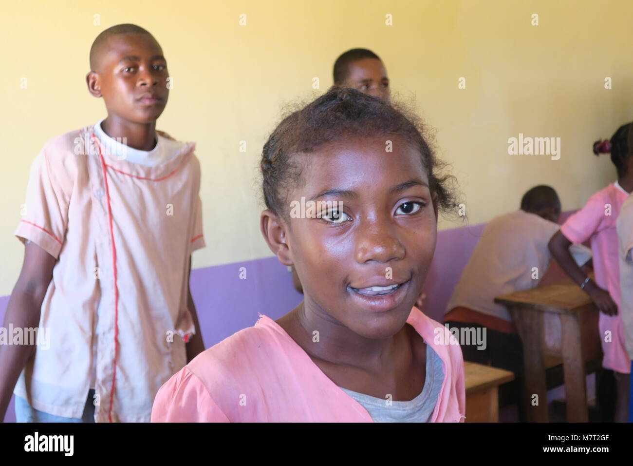 Cute Malagasy kids in poor village on Madagascar island Stock Photo - Alamy