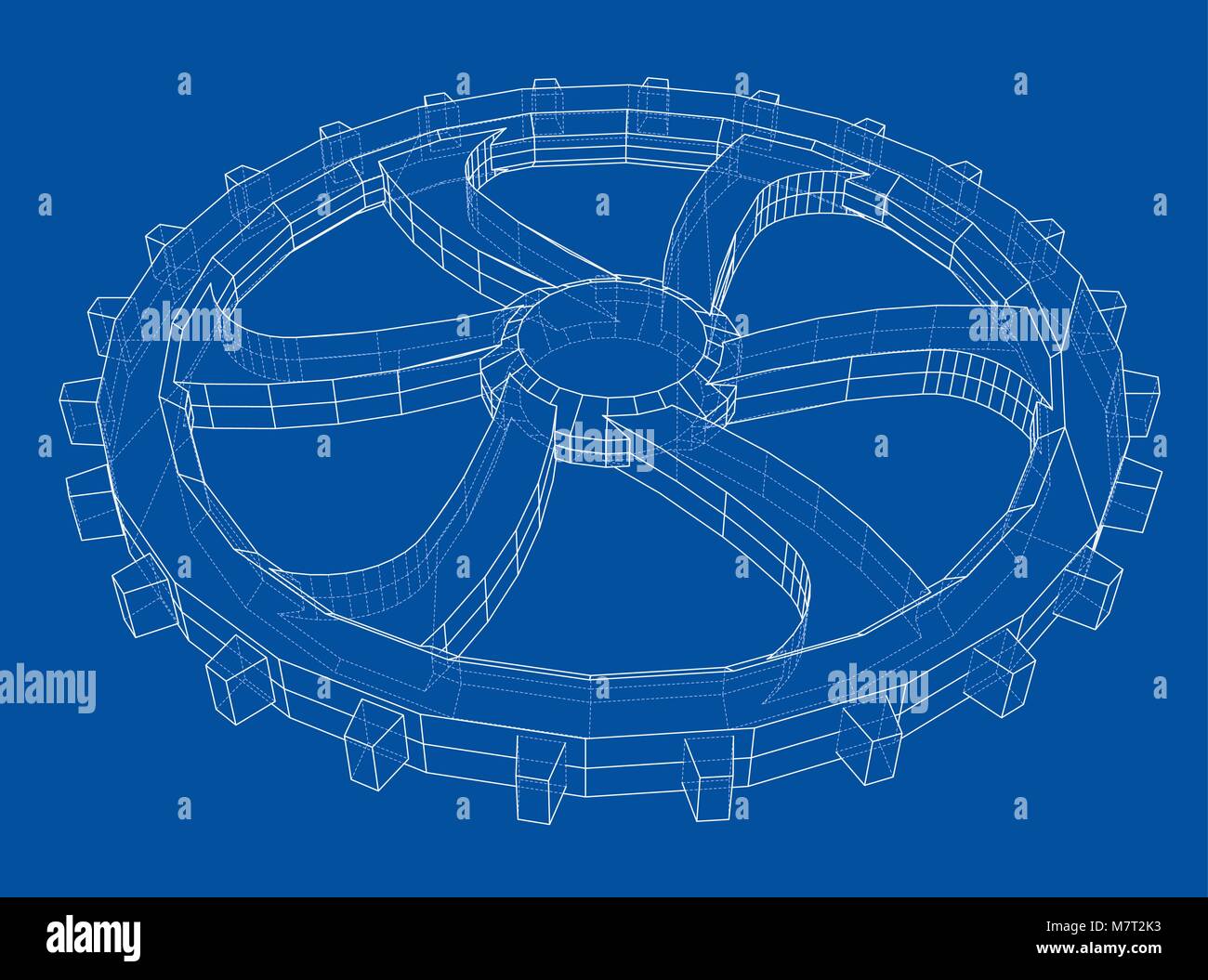 Gear sketch. Vector Stock Vector Image & Art - Alamy