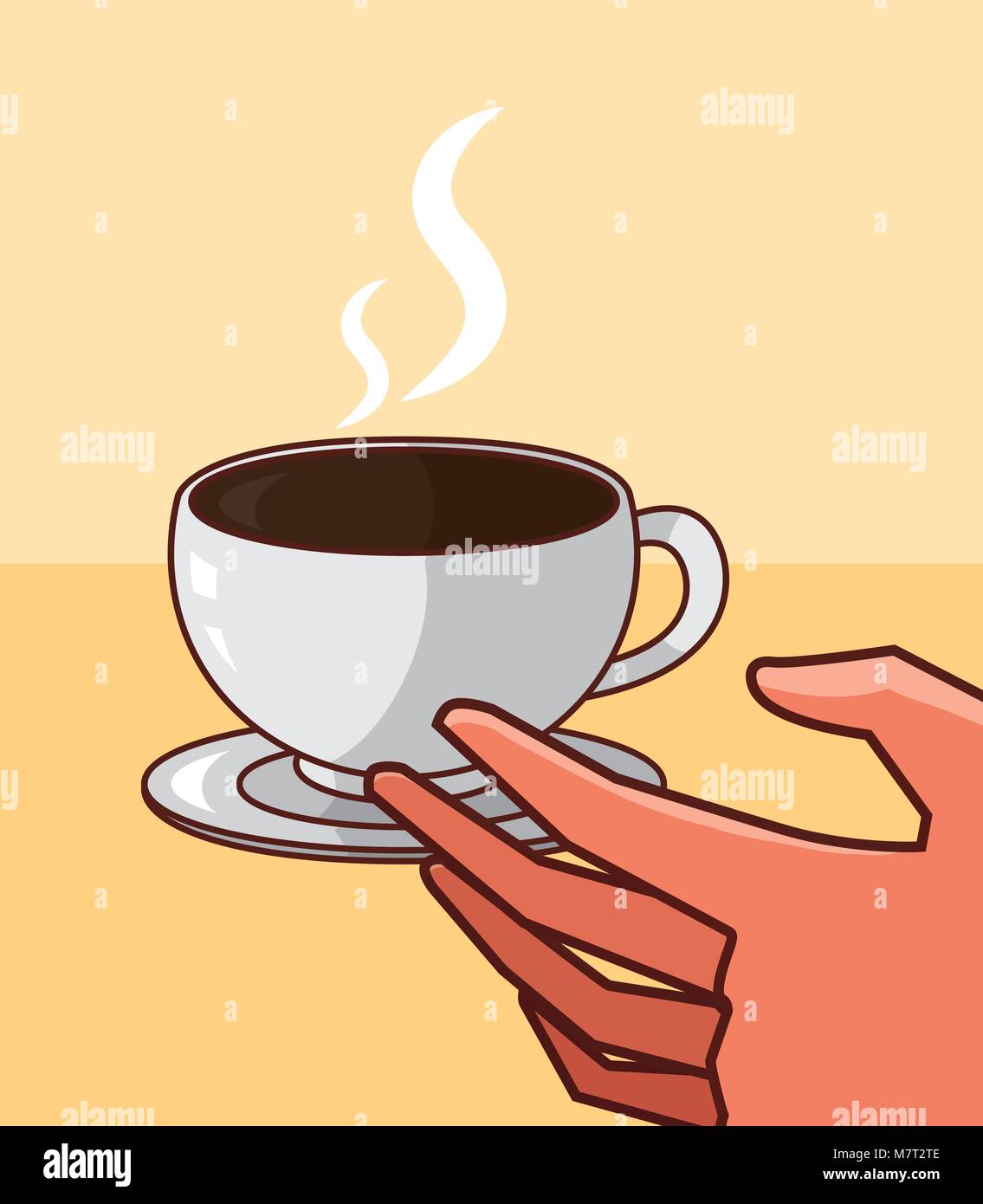 Hand grabbing coffee cup Stock Vector Image & Art - Alamy