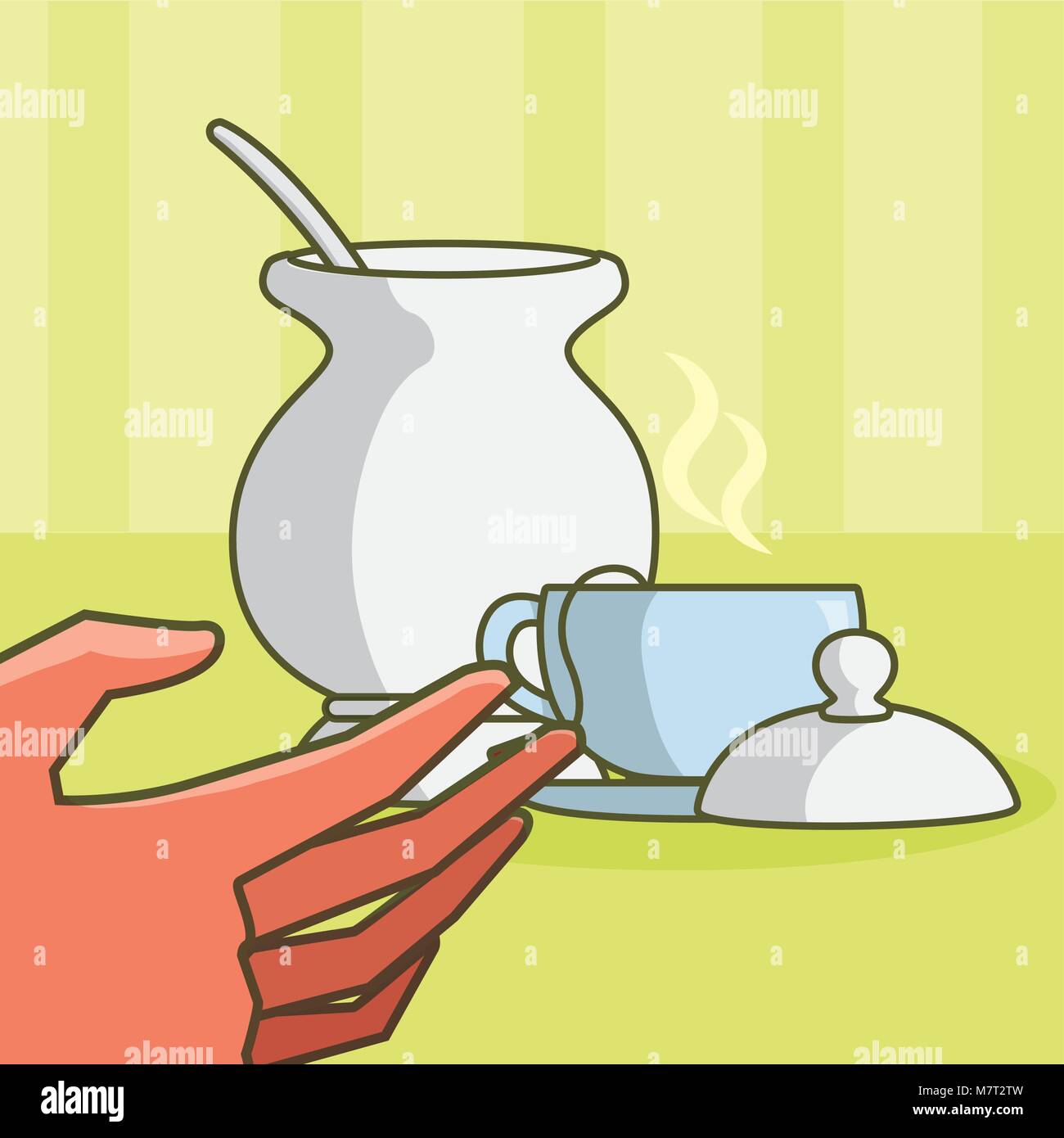 Grabbing drink Stock Vector Images - Alamy