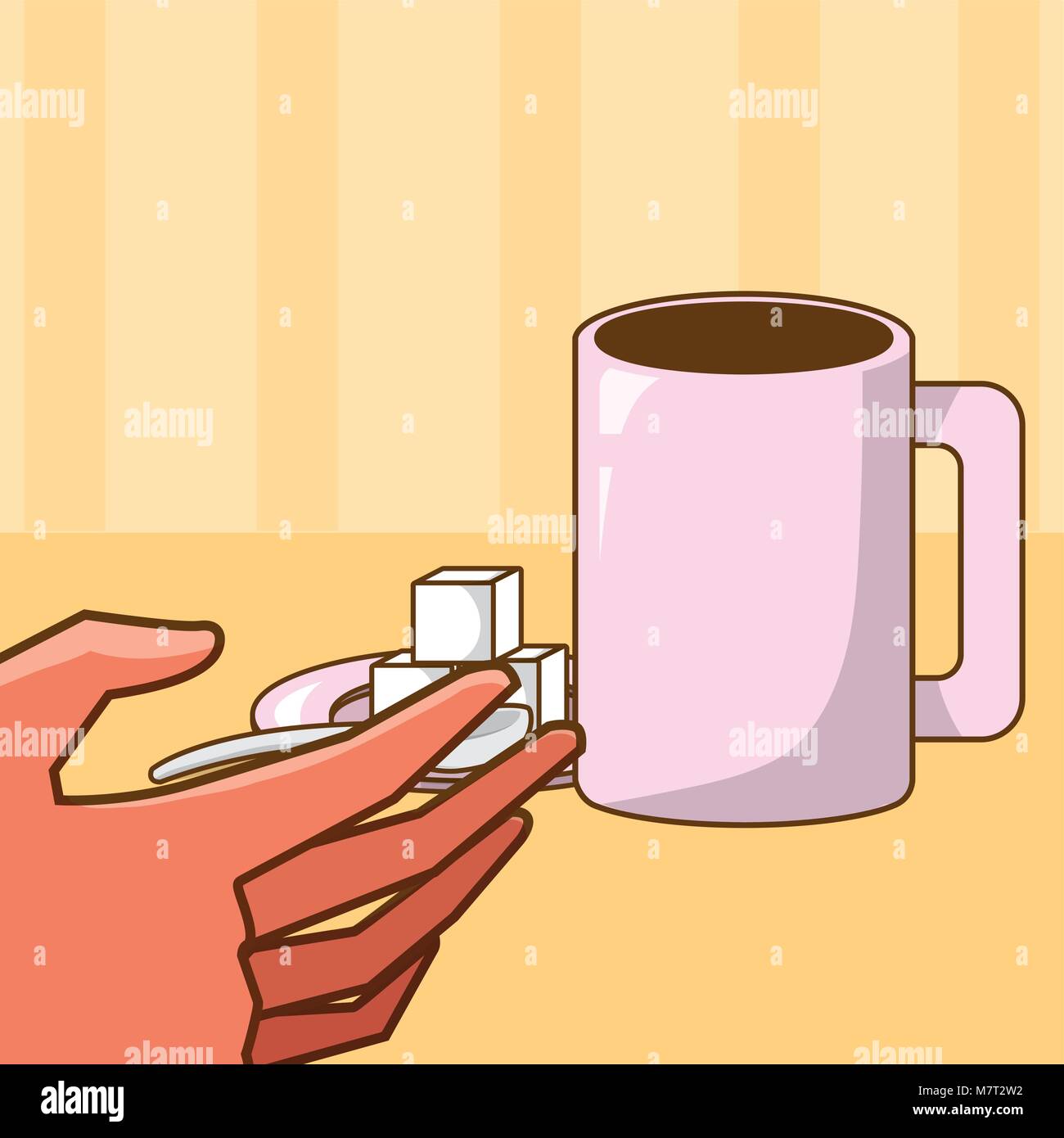 Hand grabbing coffee cup Stock Vector Image & Art - Alamy