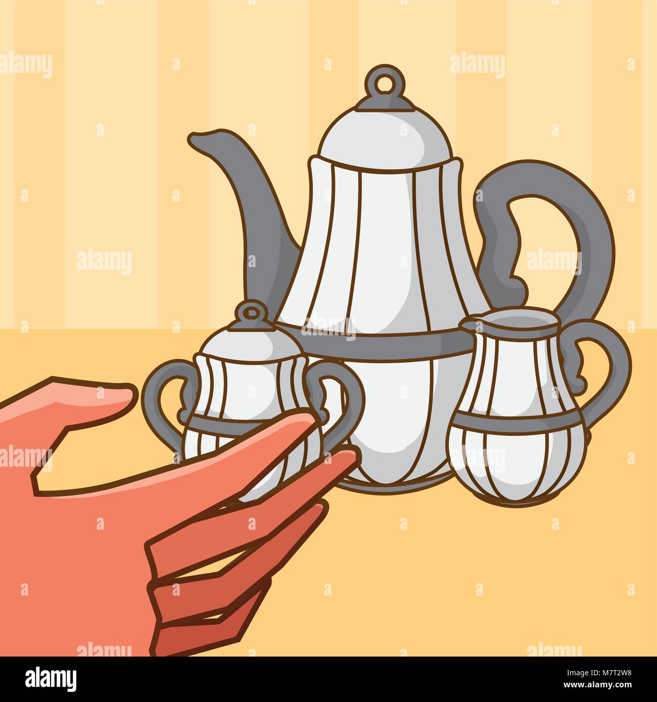 Grabbing drink Stock Vector Images - Alamy