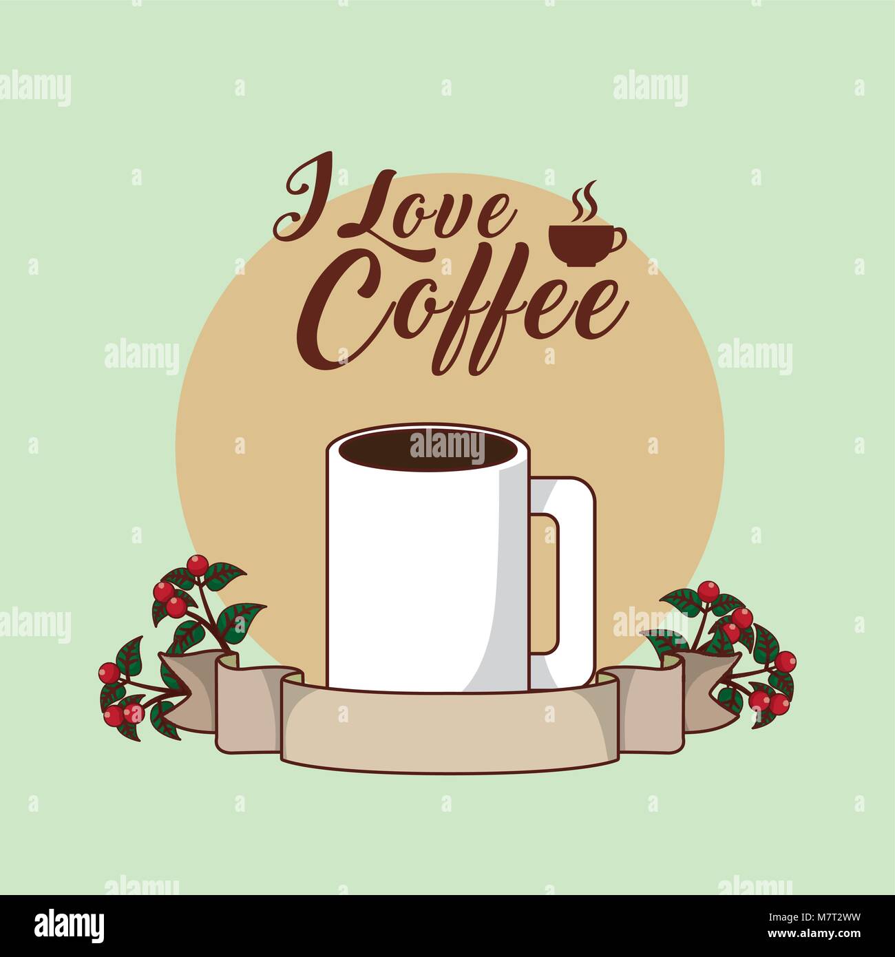Cup dark coffee blank Stock Vector Images - Alamy