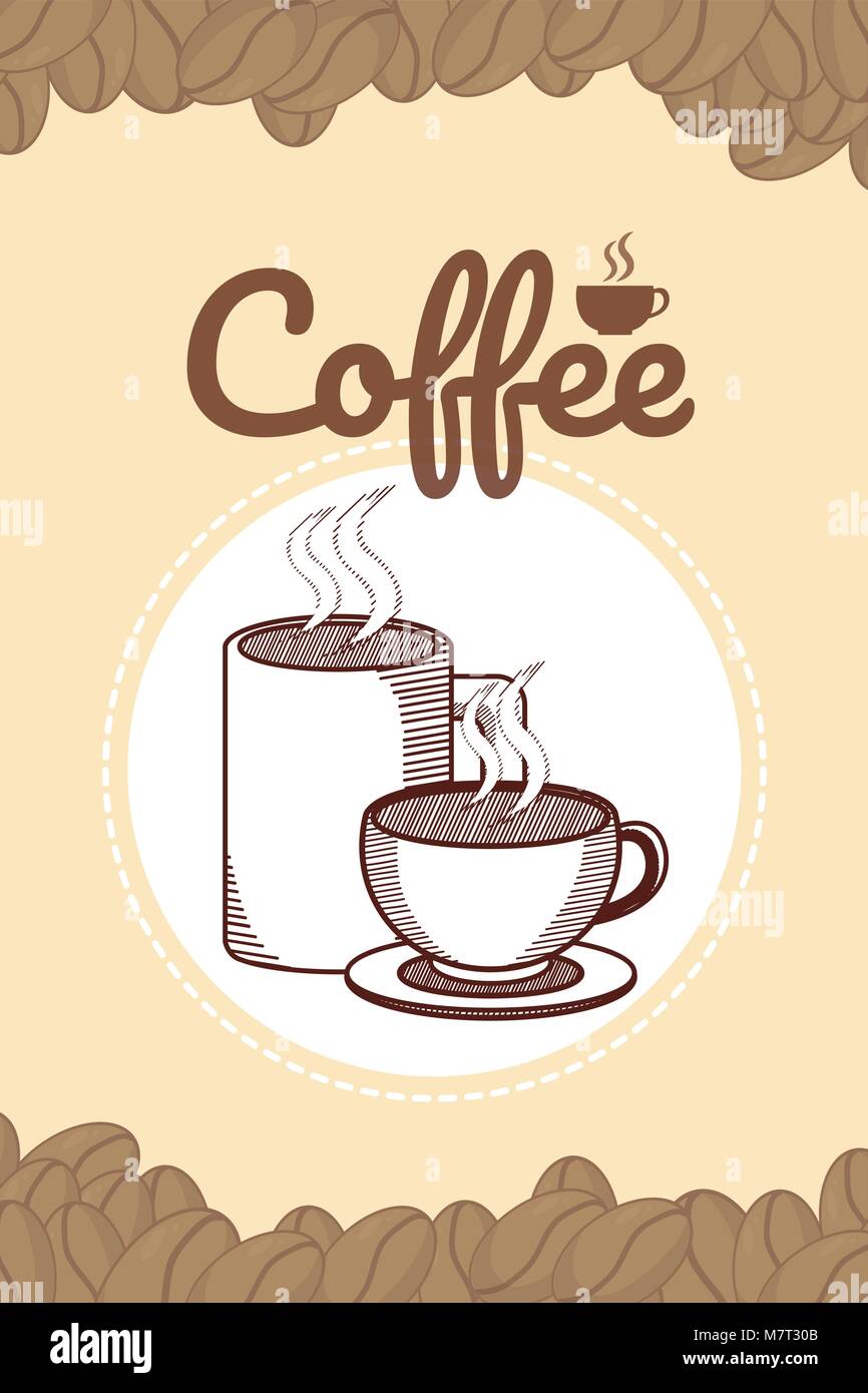 Hand drawing coffee card Stock Vector Image & Art - Alamy