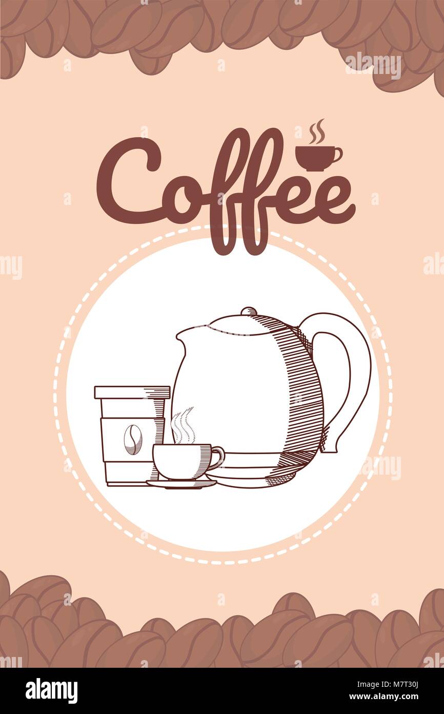 Hand drawing coffee card Stock Vector Image & Art - Alamy