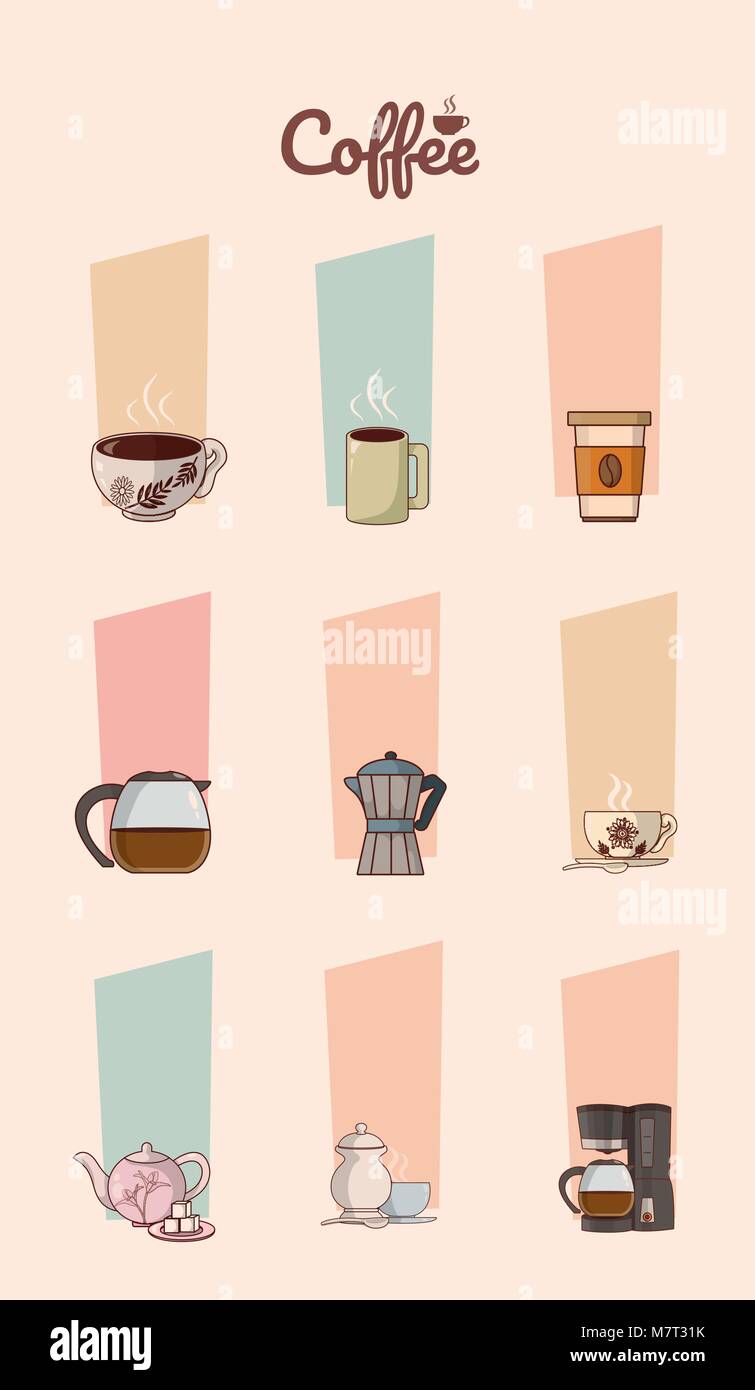 Hot coffee go dark Stock Vector Images - Alamy
