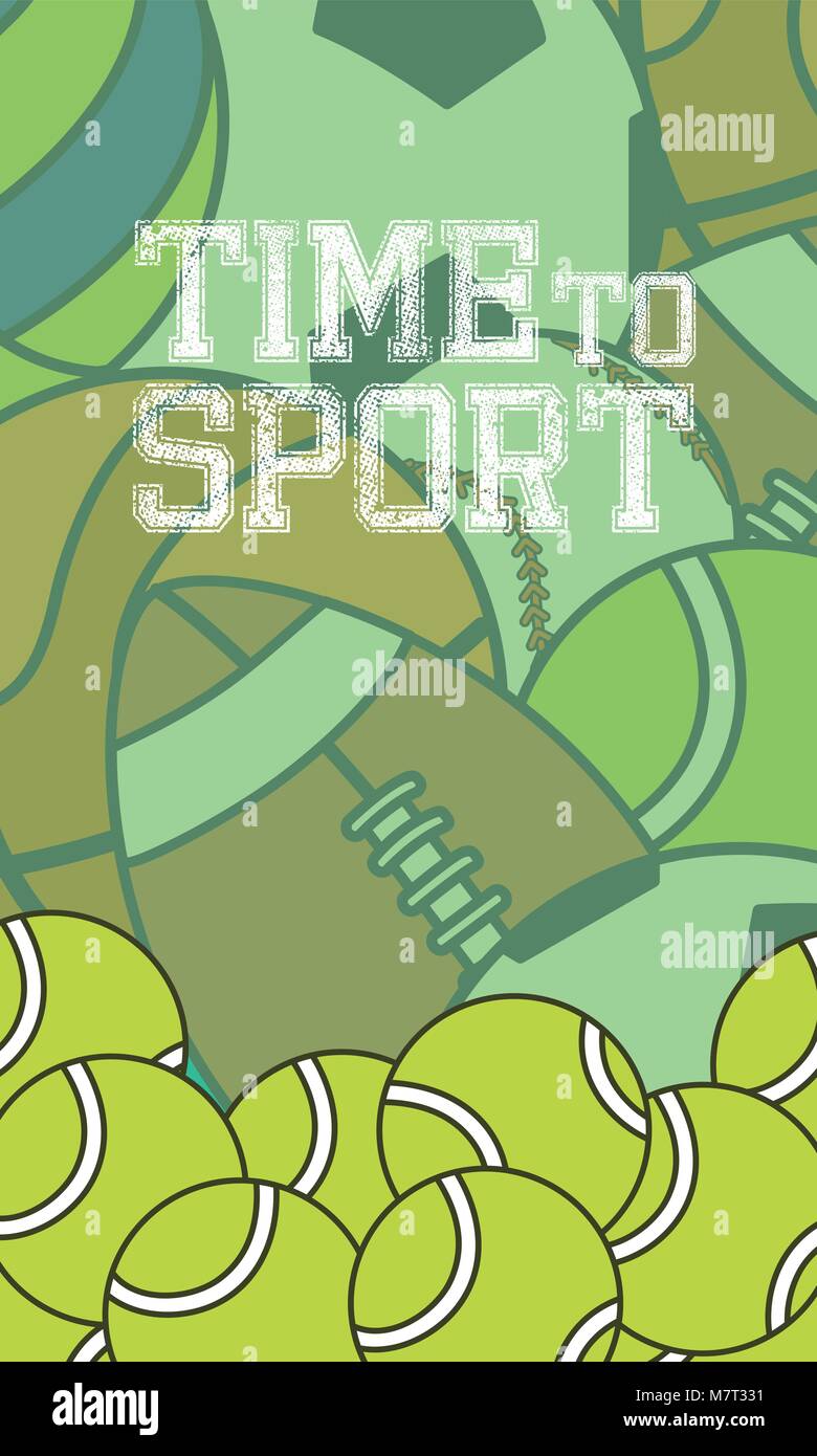 Time to sport concept card Stock Vector Image & Art - Alamy