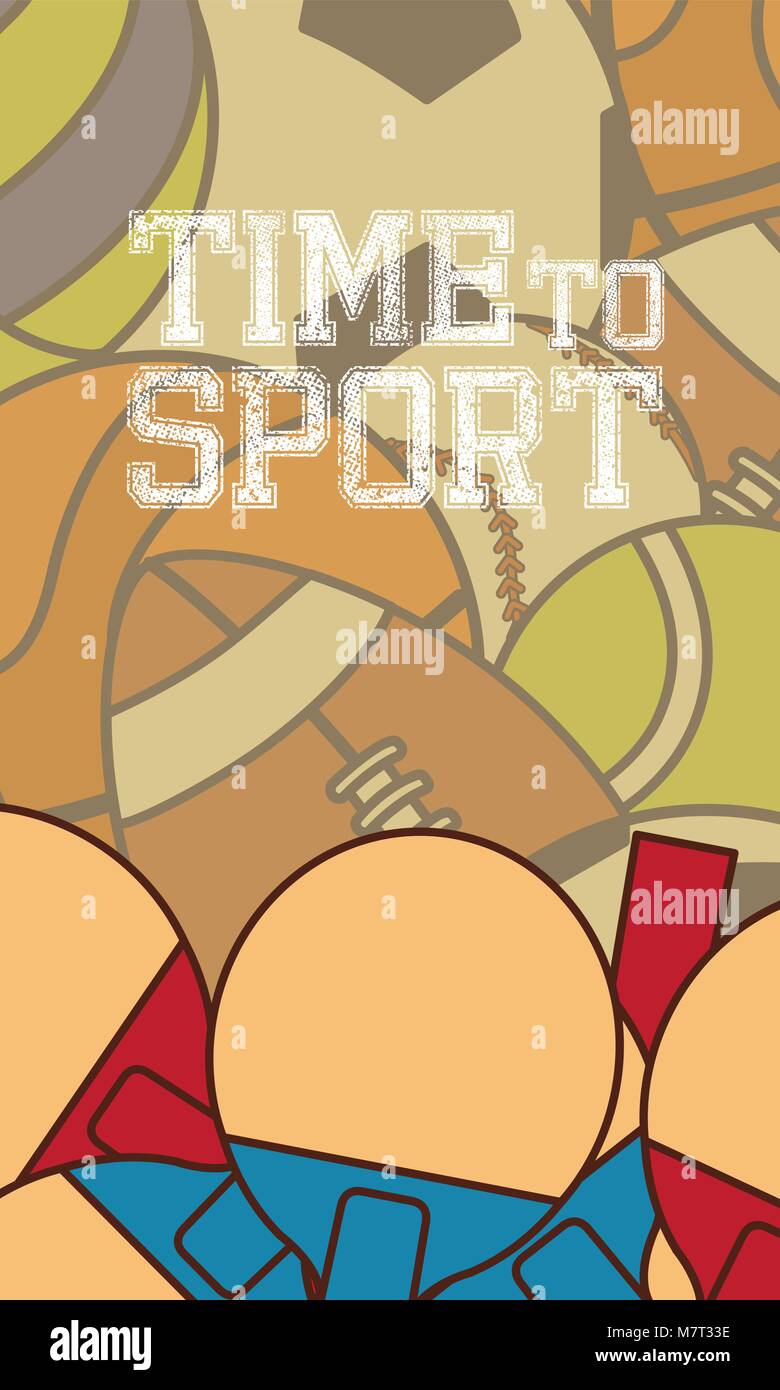 Time to sport concept card Stock Vector Image & Art - Alamy