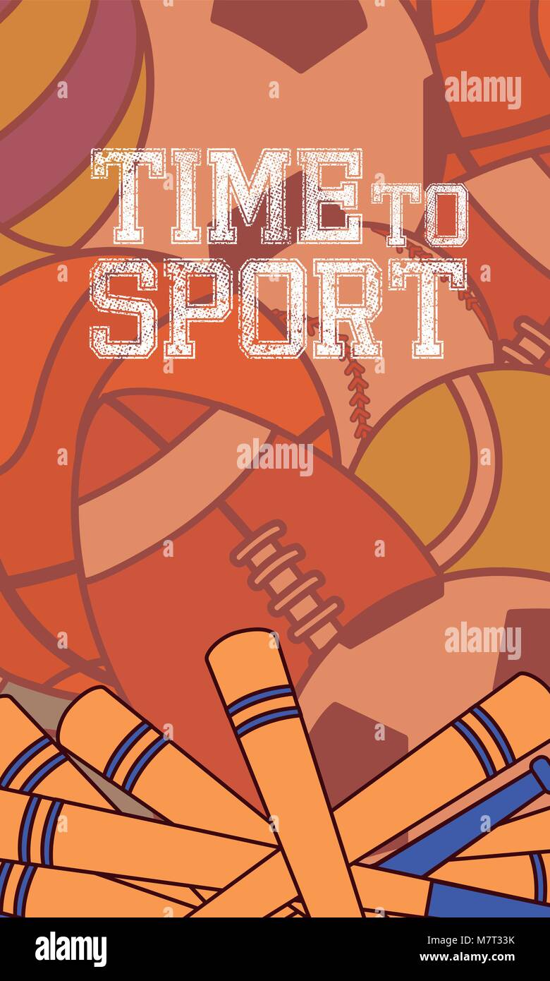 Time to sport concept card Stock Vector Image & Art - Alamy