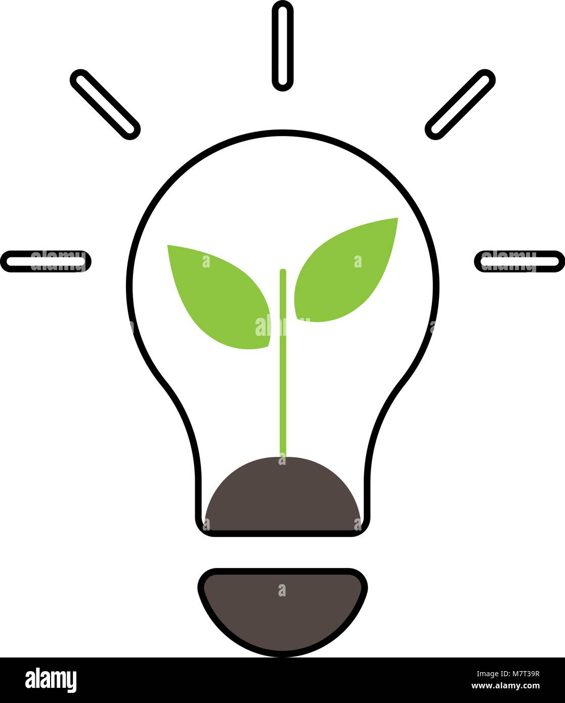 Eco technology line icon Stock Vector Images - Alamy