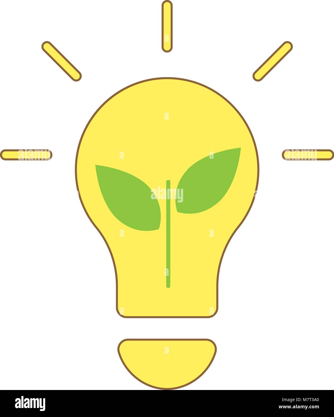 Light bulb with plant inside Stock Vector Images - Alamy