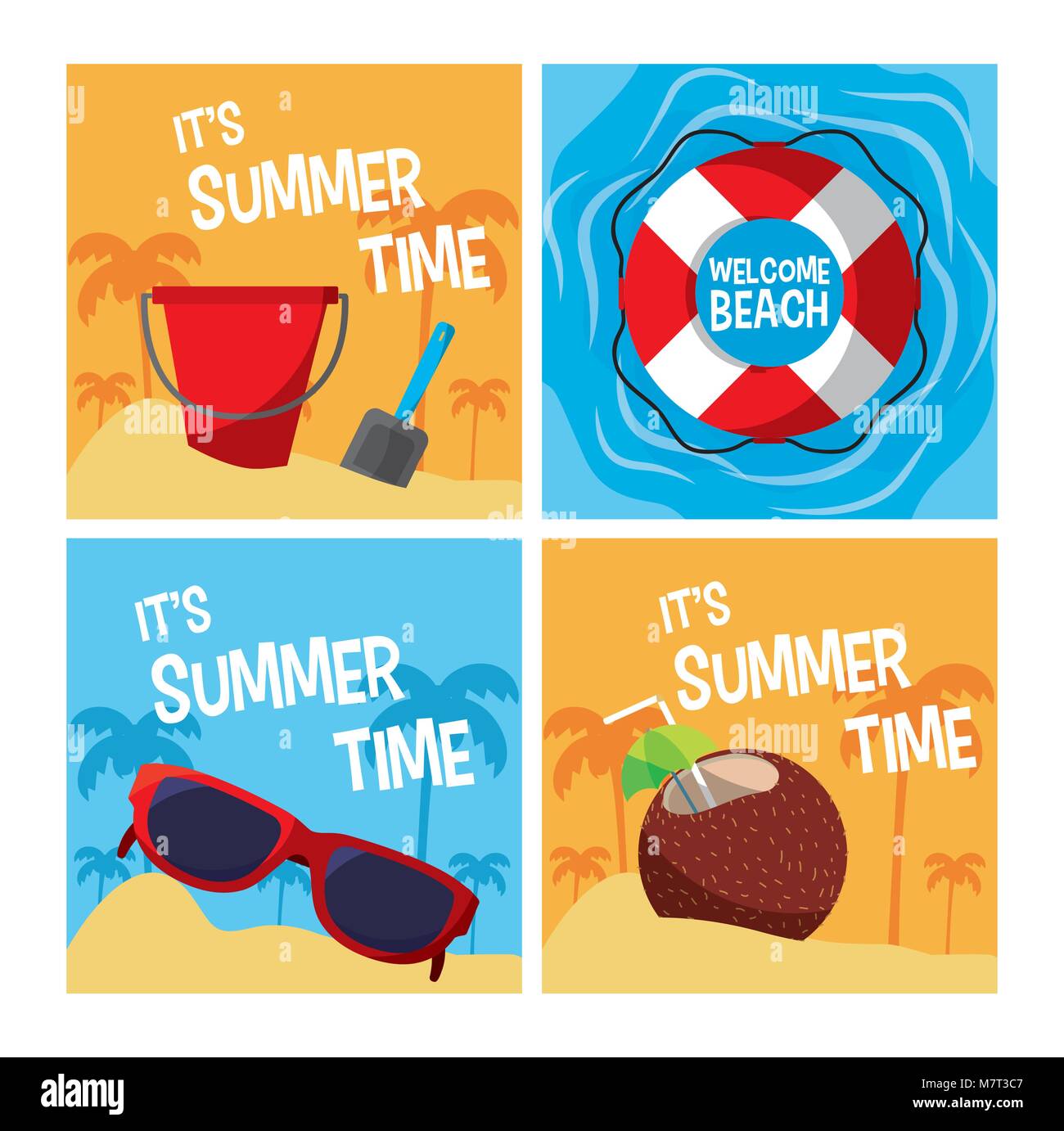 Its summer time collection Stock Vector Image & Art - Alamy