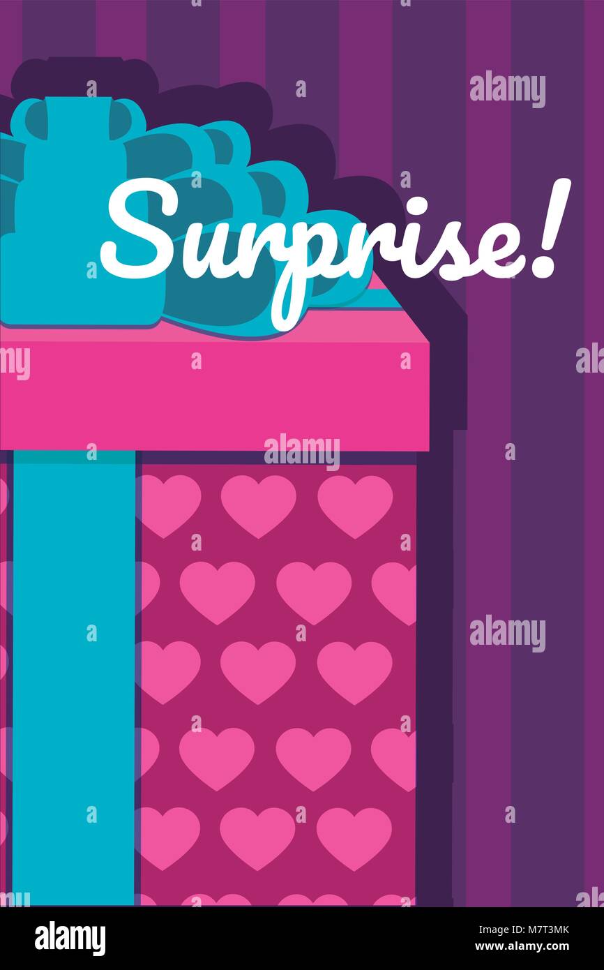 Gift box surprise card Stock Vector Image & Art - Alamy