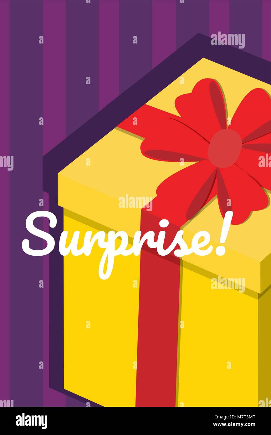 Gift box surprise card Stock Vector Image & Art - Alamy