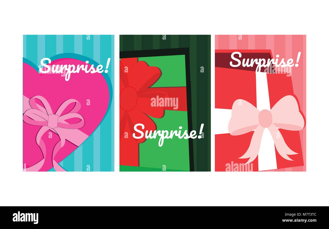 Set of suprise cards Stock Vector Image & Art - Alamy