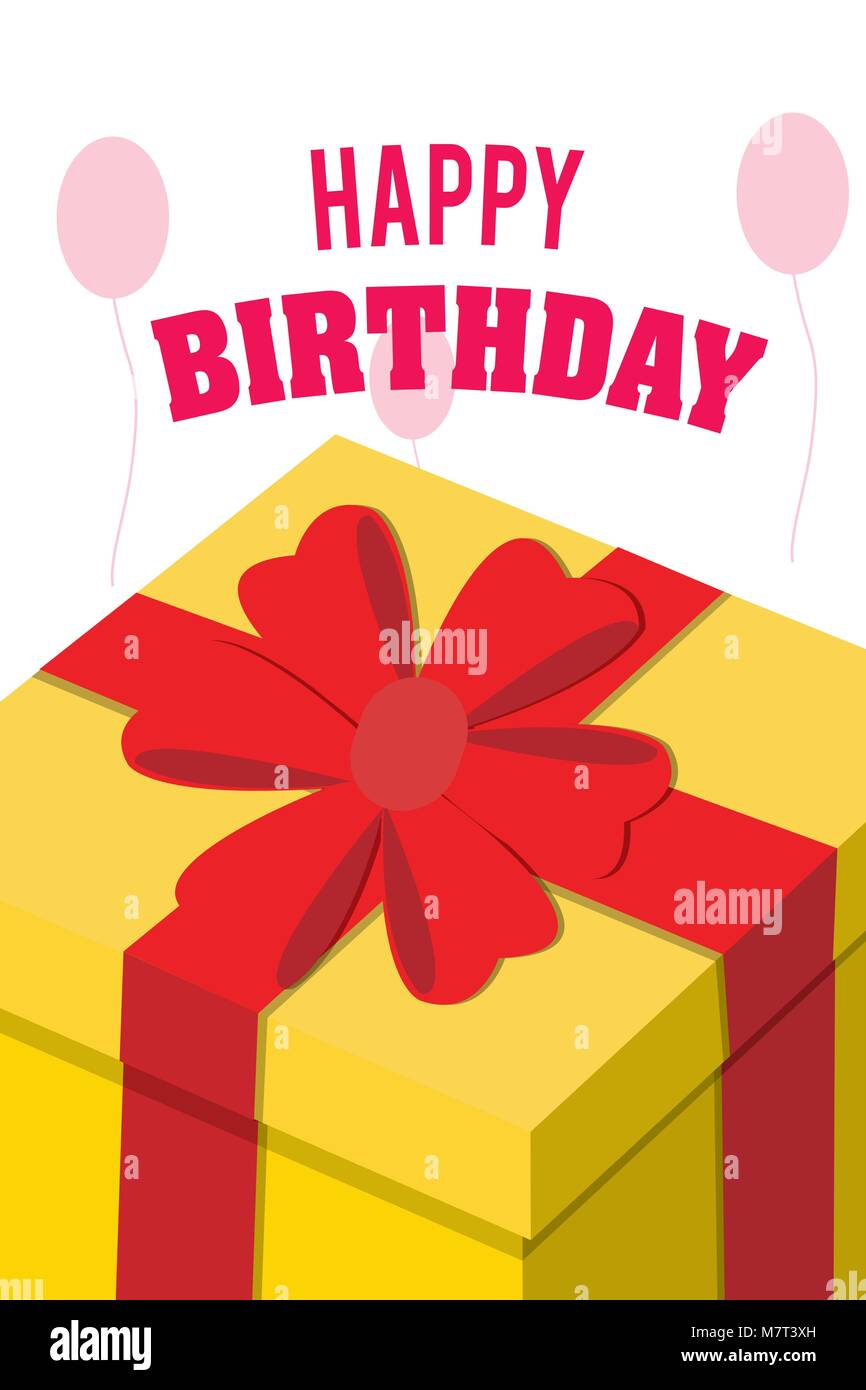 Happy birthday with gift box design Stock Vector Image & Art - Alamy