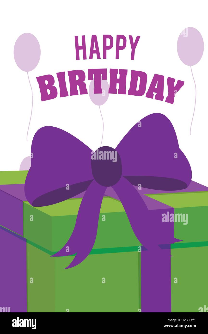 Happy birthday with gift box design Stock Vector Image & Art - Alamy