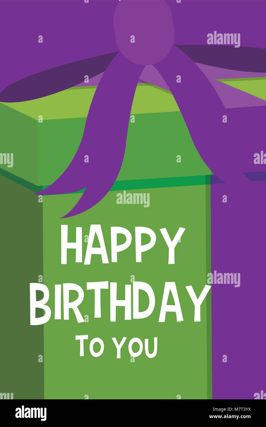 Happy birthday with gift box design Stock Vector Image & Art - Alamy