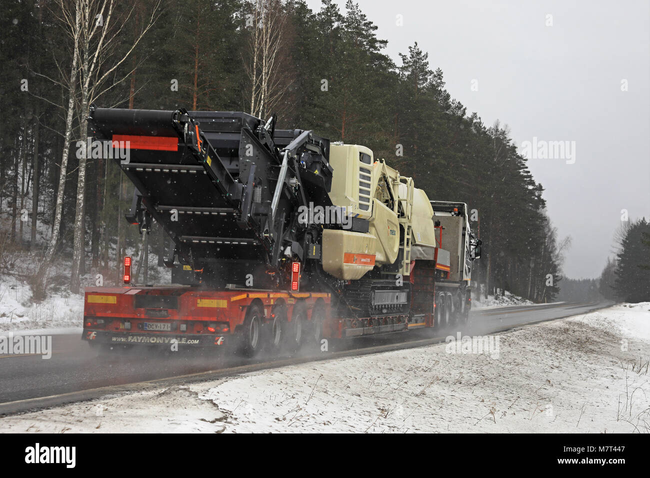 SALO, FINLAND - MARCH 9, 2018: Metso Lokotrack LT-1213S portable ...