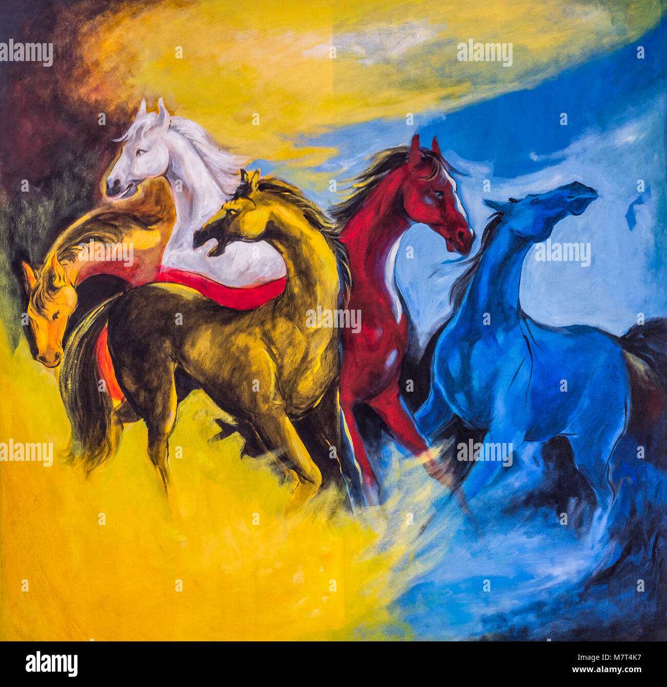Horse Running Painting