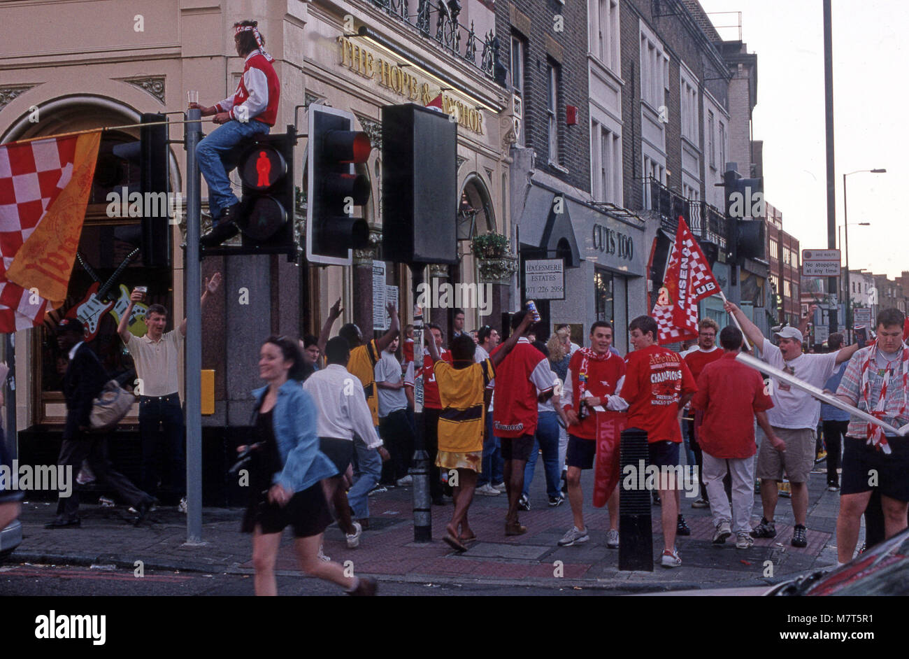 Arsenal Football Supporters Stock Photo - Alamy