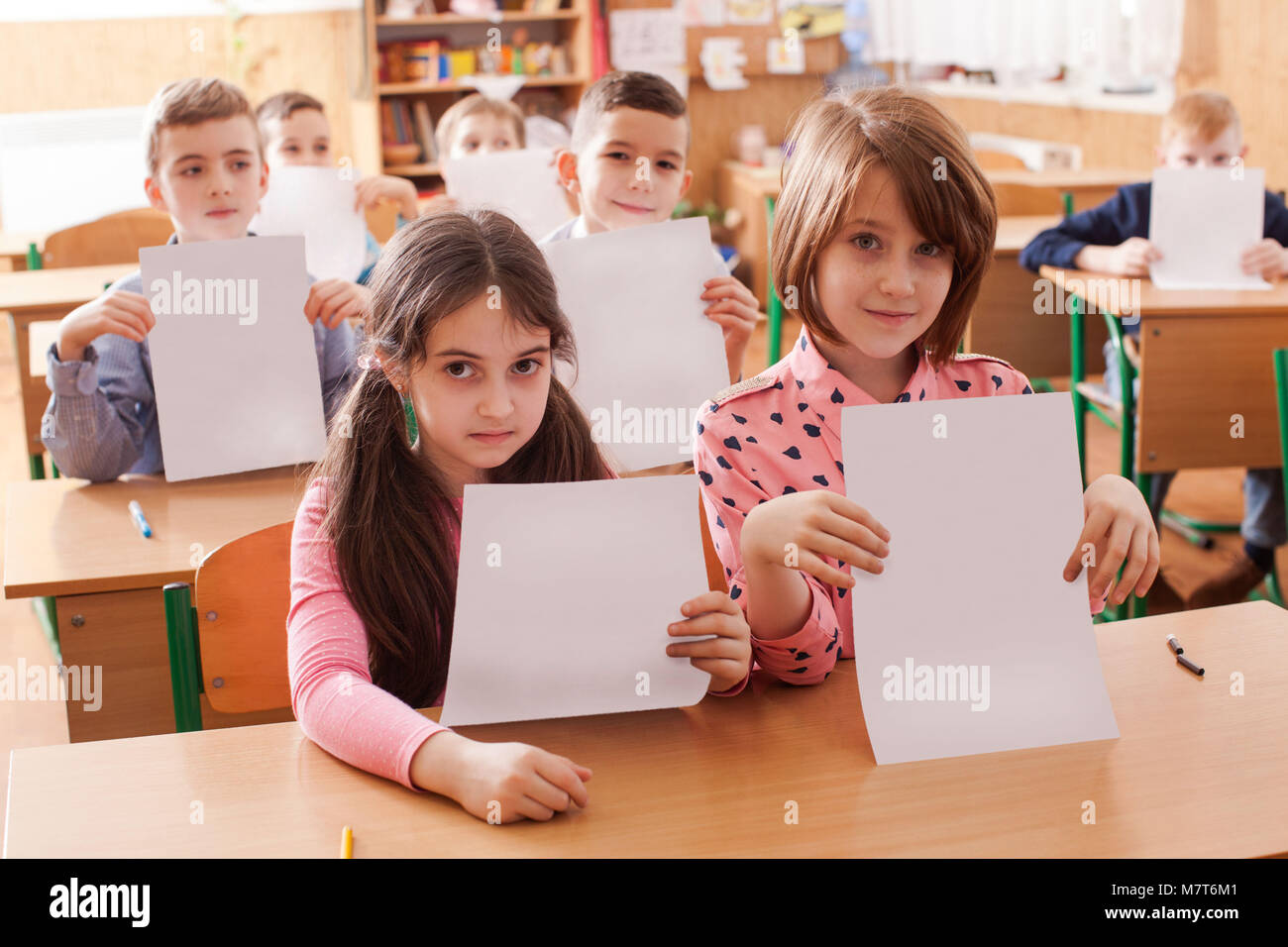 Children taking an exam Stock Photo - Alamy