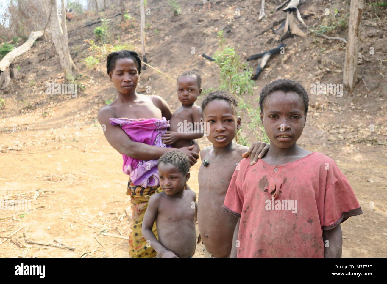 Cute Malagasy kids in poor village on Madagascar island Stock Photo - Alamy