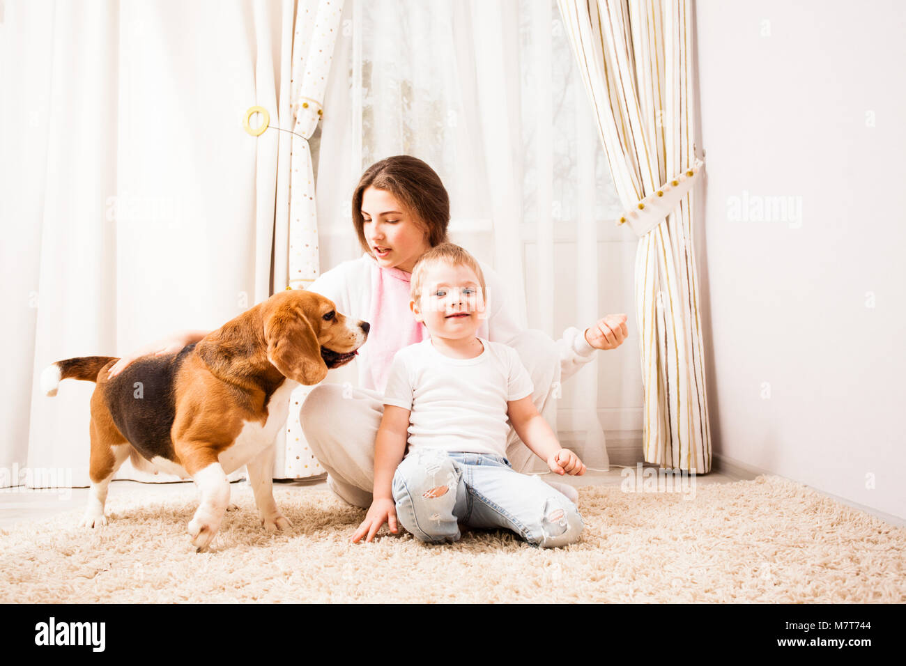 three members of one family Stock Photo - Alamy