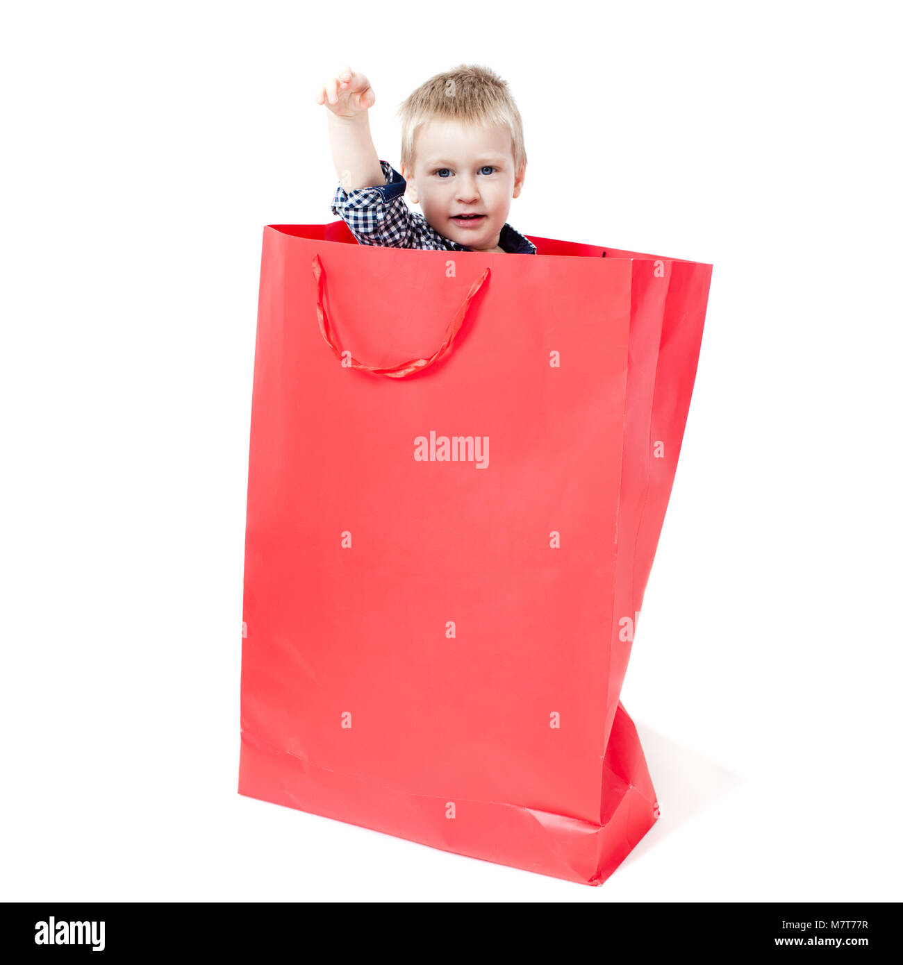 The boy inside packet Stock Photo - Alamy