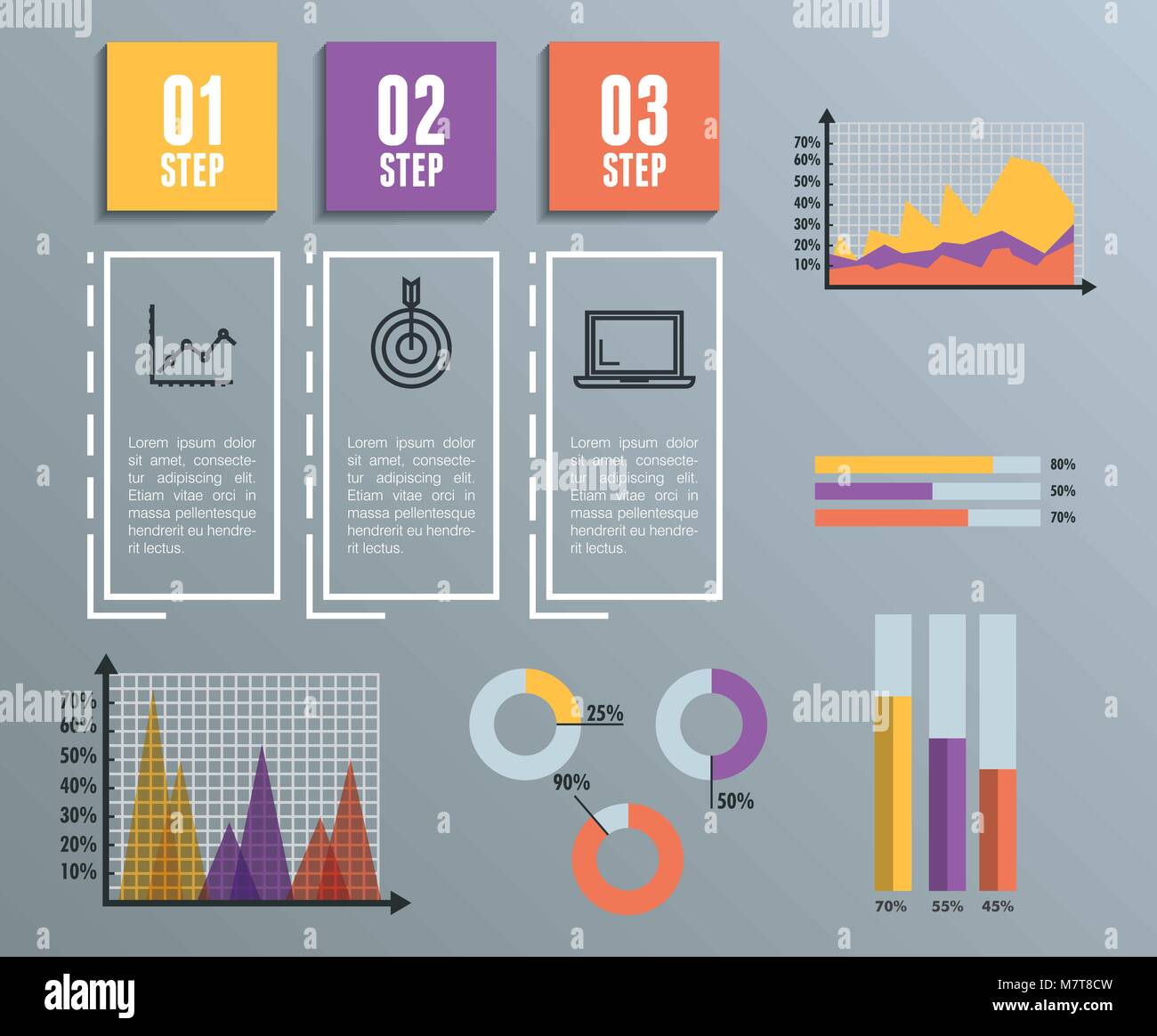 business infographic template icons Stock Vector Image & Art - Alamy