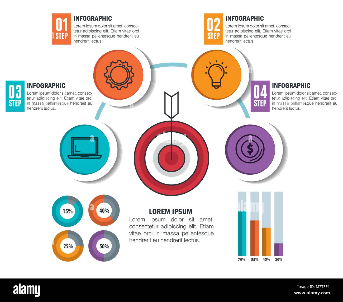 business infographic template icons Stock Vector Image & Art - Alamy