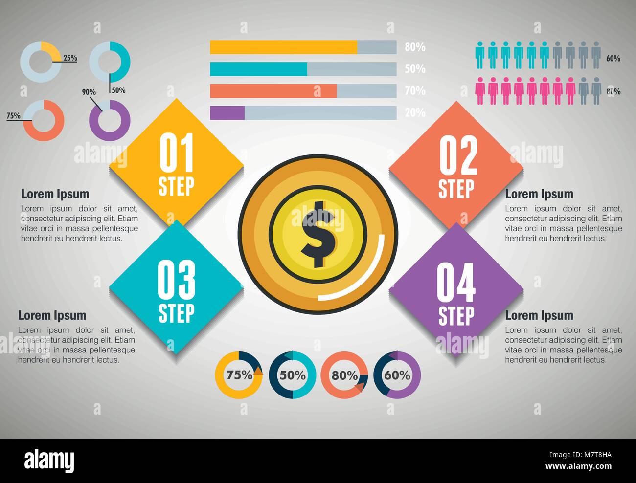 Template infographic circle figure hi-res stock photography and images ...