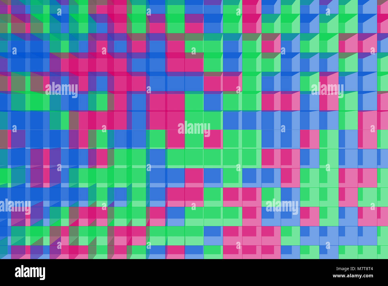 Colored square or rectangle 3D pattern for design wallpaper, texture or ...