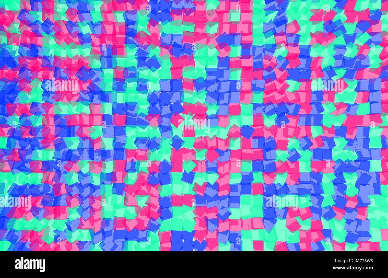 Colored square or rectangle 3D pattern for design wallpaper, texture or ...