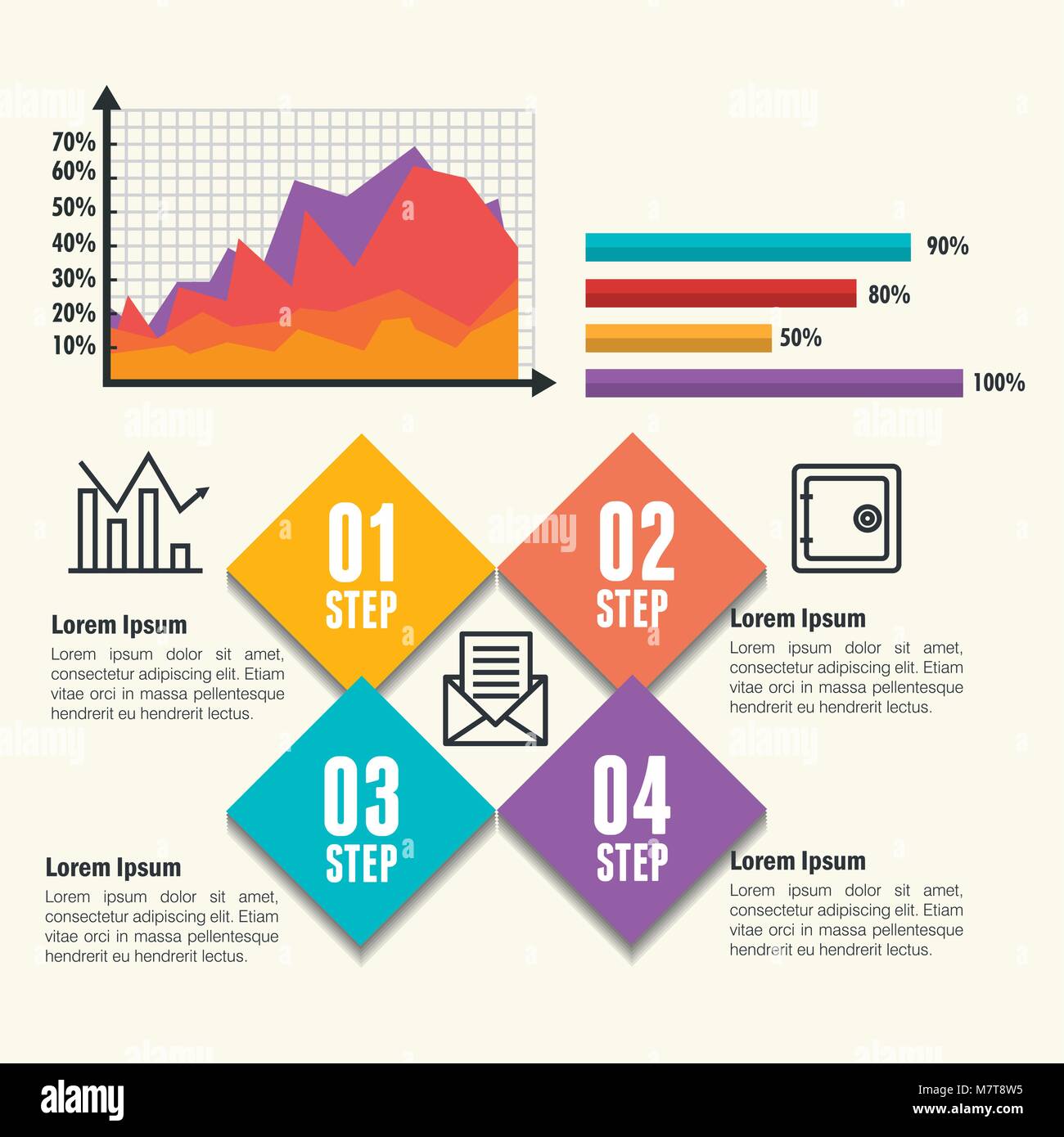 business infographic template icons Stock Vector Image & Art - Alamy