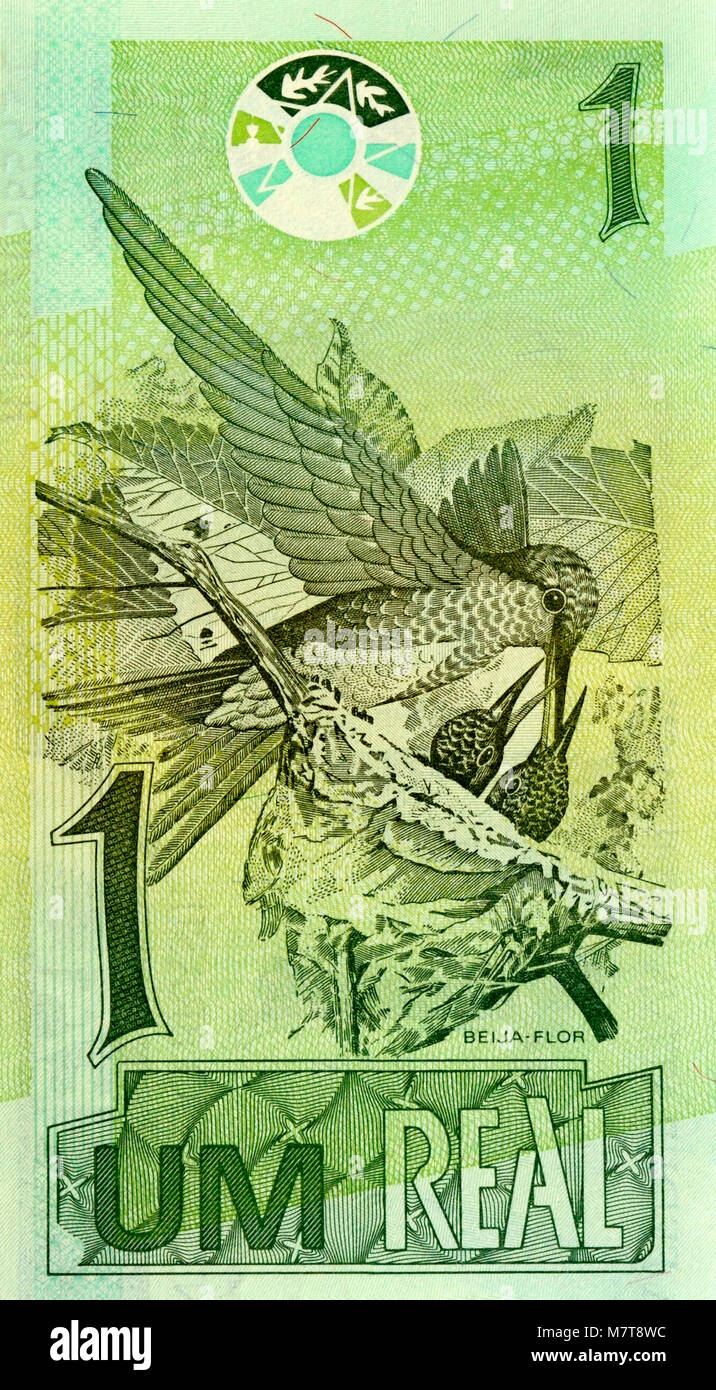 Brazil Reais 1 One Real Bank Note Stock Photo - Alamy