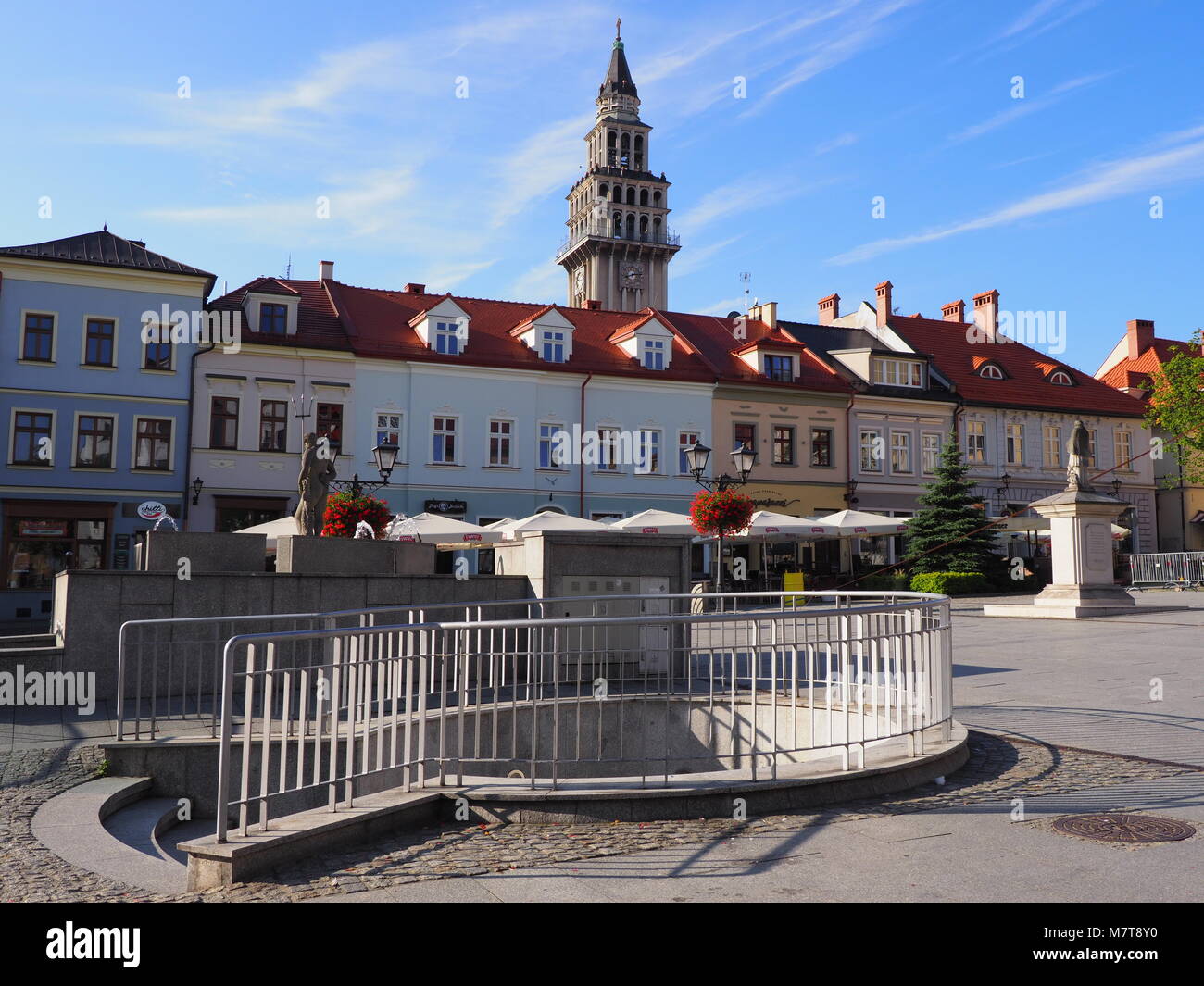 BIELSKO-BIALA, POLAND EUROPE on AUGUST 2017: Main square in historical ...