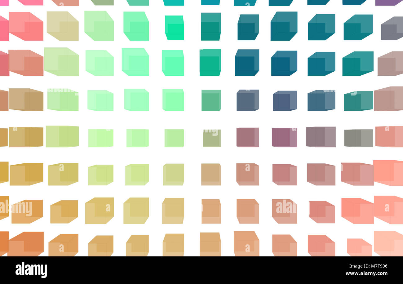 Colored square or rectangle 3D pattern for design wallpaper, texture or ...